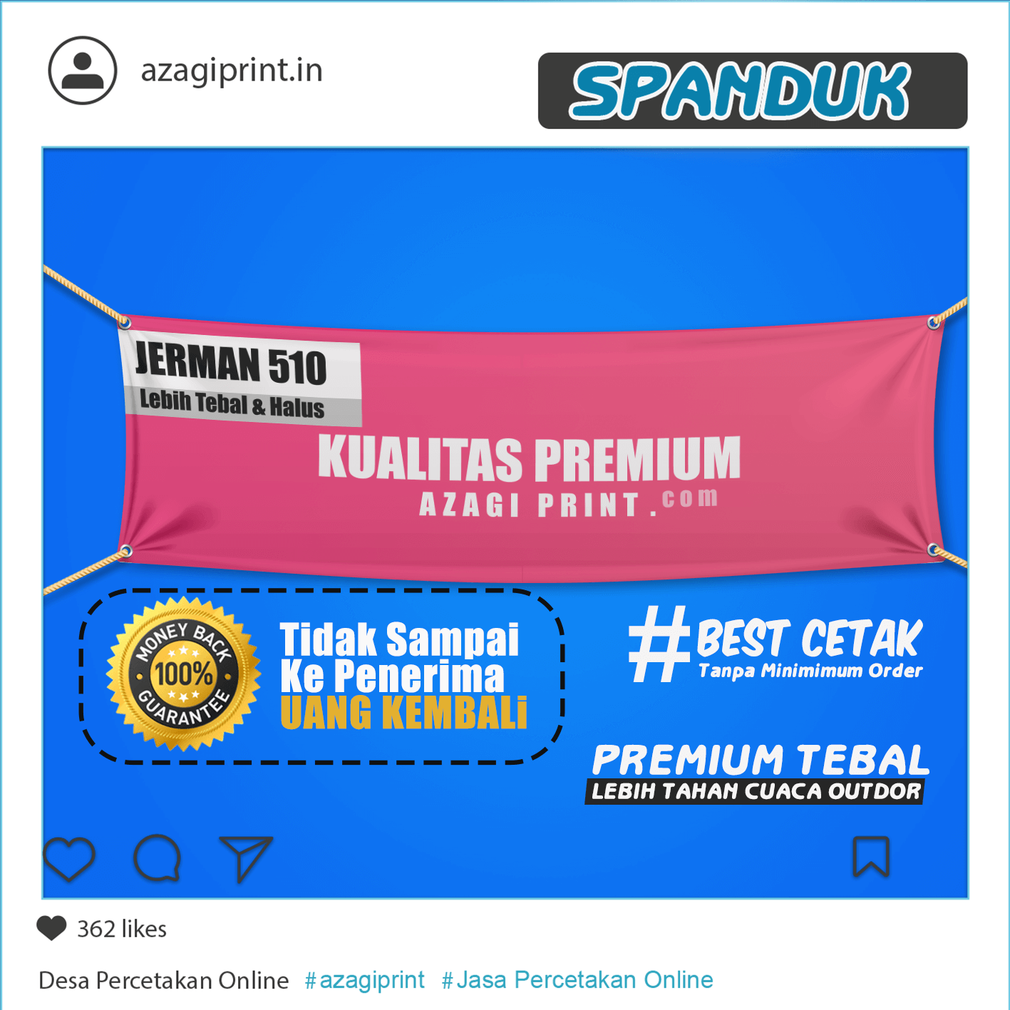 Jasa Cetak Spanduk di Solo Terbaik No 1 - Azagi Print