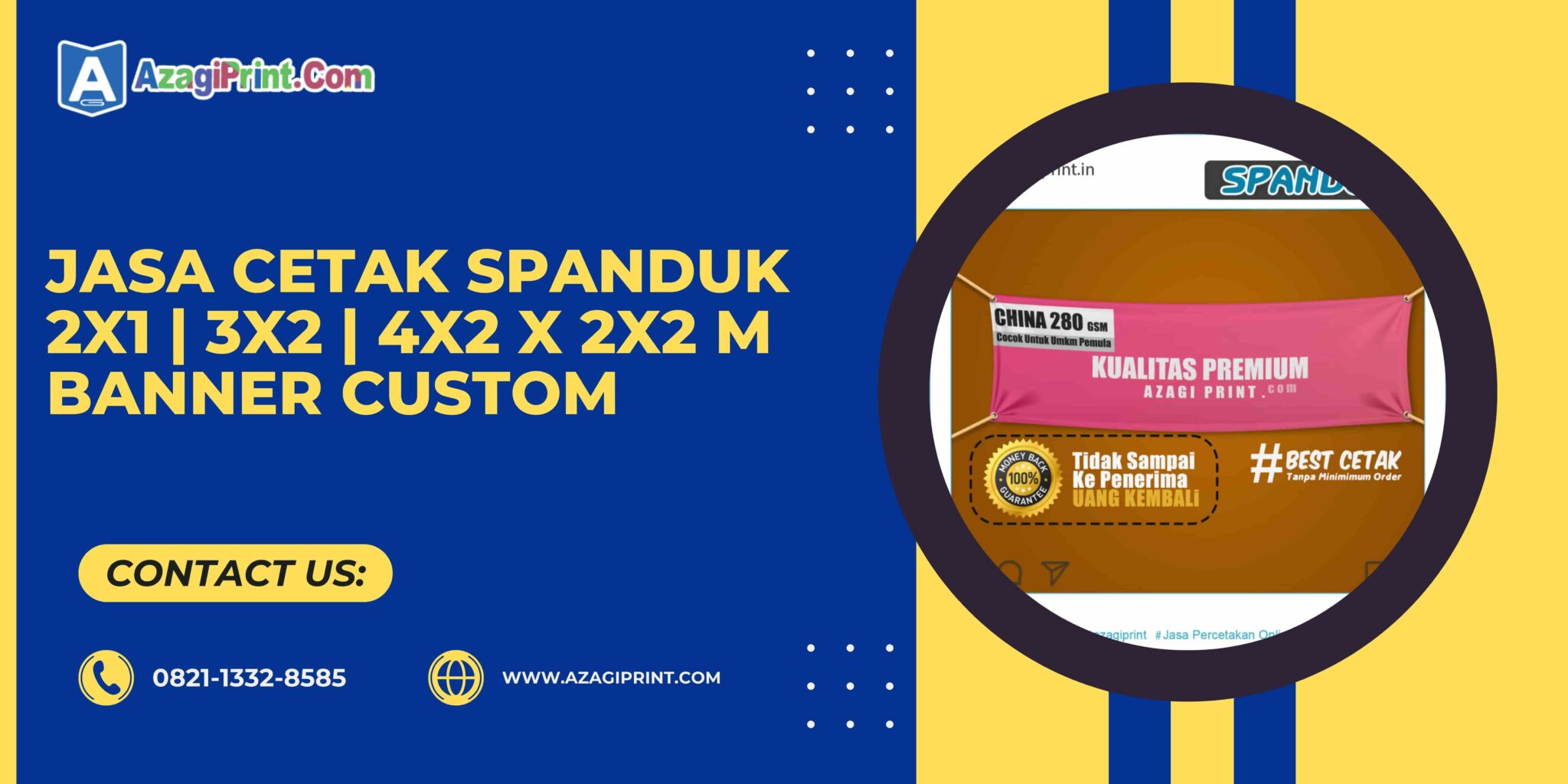 Jasa Cetak Spanduk 2x1 | 3x2 | 4x2 x 2x2 m Banner Custom